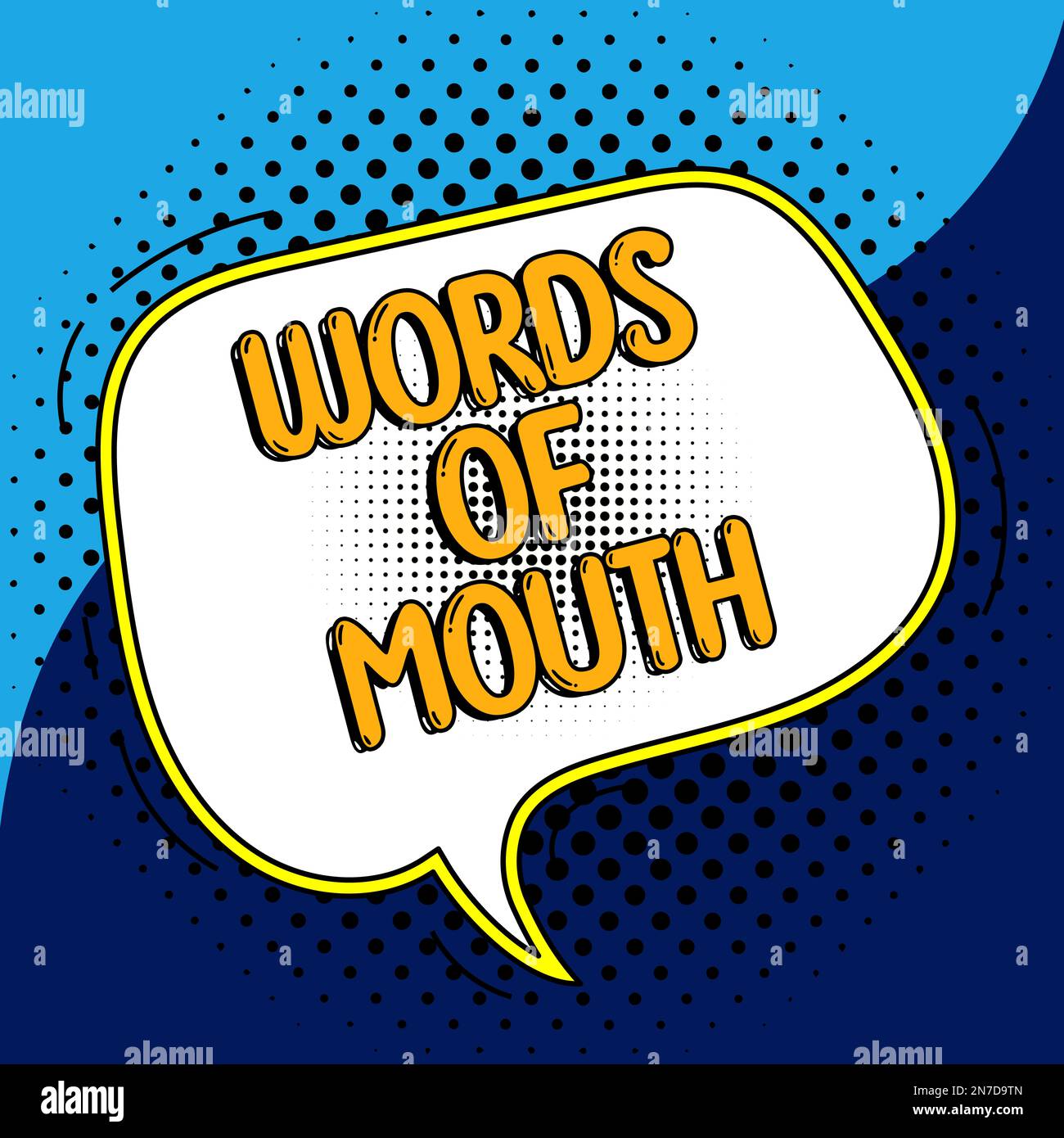 Hand writing sign Words Of Mouth. Internet Concept simple statement can ...