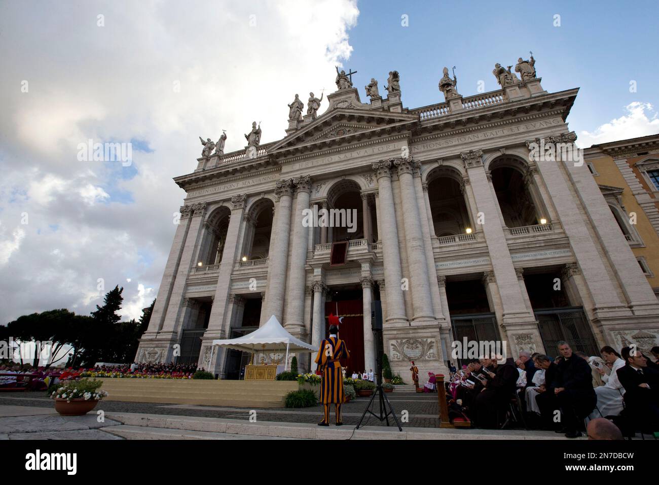 Pope Francis celebrates the Corpus Domini mass in front of St. John at ...