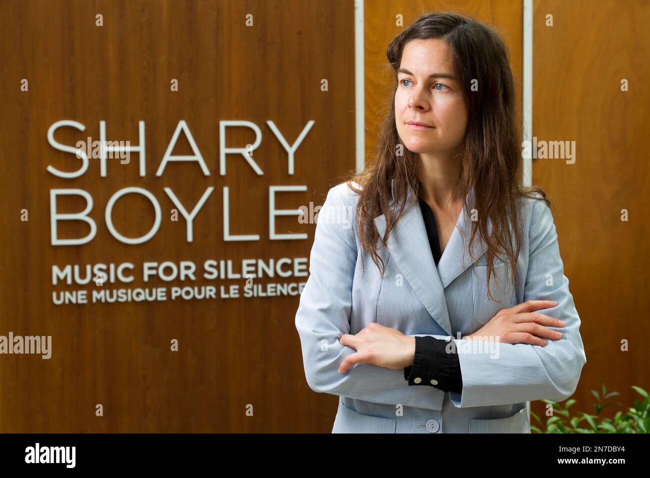 In this picture taken Wednesday, May 29, 2013, artist Shary Boyle poses ...