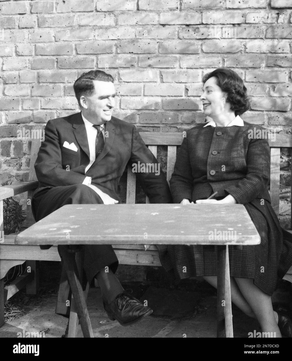 Labour Member of Parliament Denis Healey, with his wife Edna, in the ...