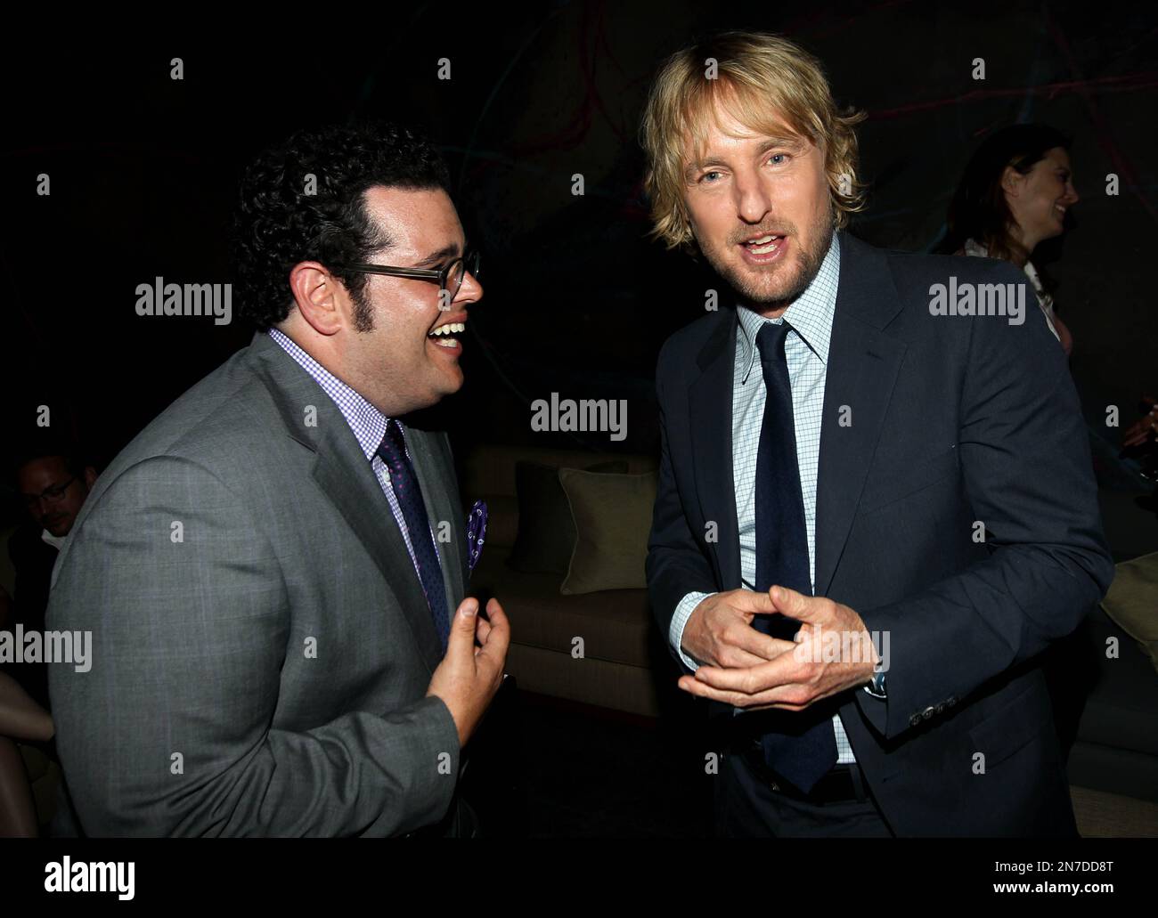 Owen Wilson, right, and Josh Gad attend the after party for the world ...