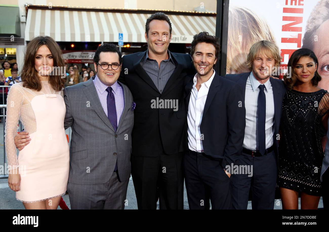From left, Rose Byrne, Josh Gad, Vince Vaughn, Shawn Levy, Owen Wilson ...