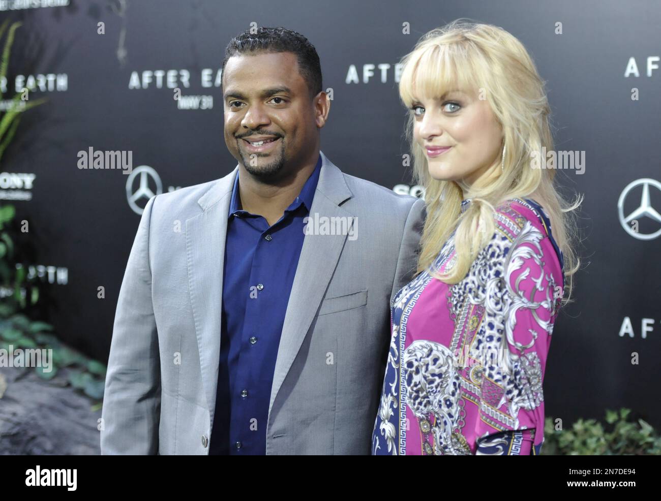 Actor Alfonso Ribeiro and his wife Angela attend the "After Earth ...