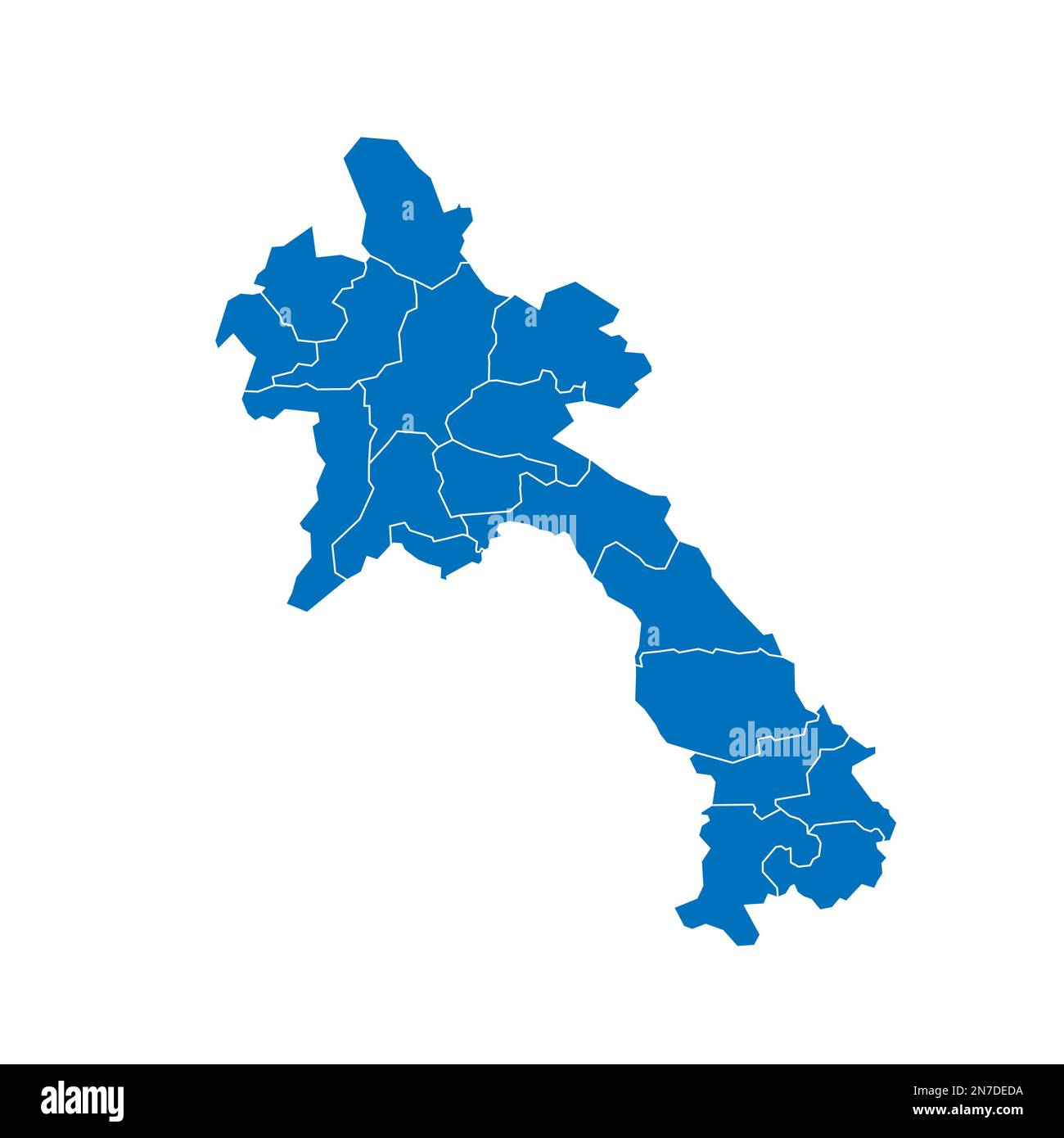 Laos political map of administrative divisions - provinces and ...
