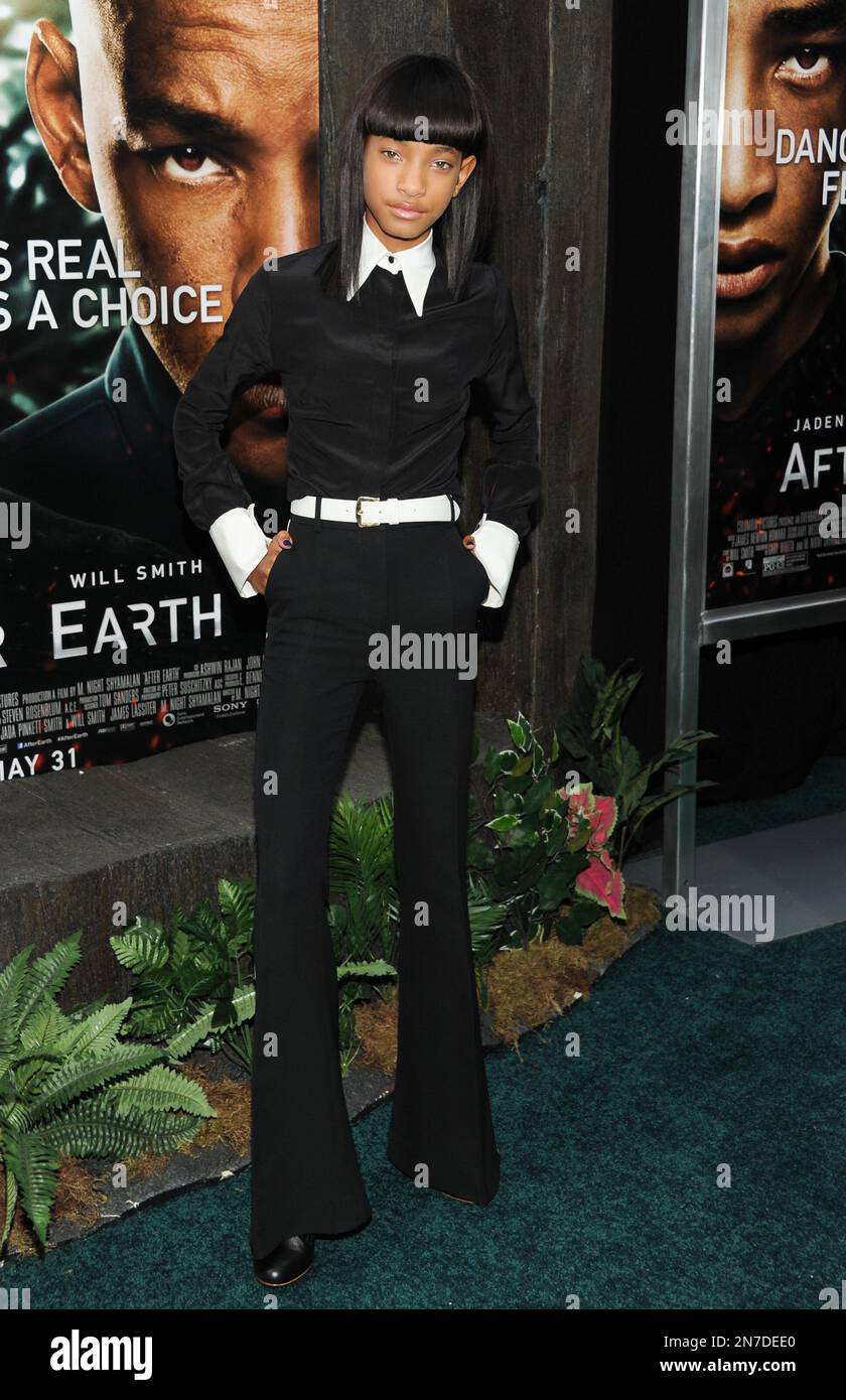 Singer Willow Smith attends the "After Earth" premiere at the Ziegfeld ...