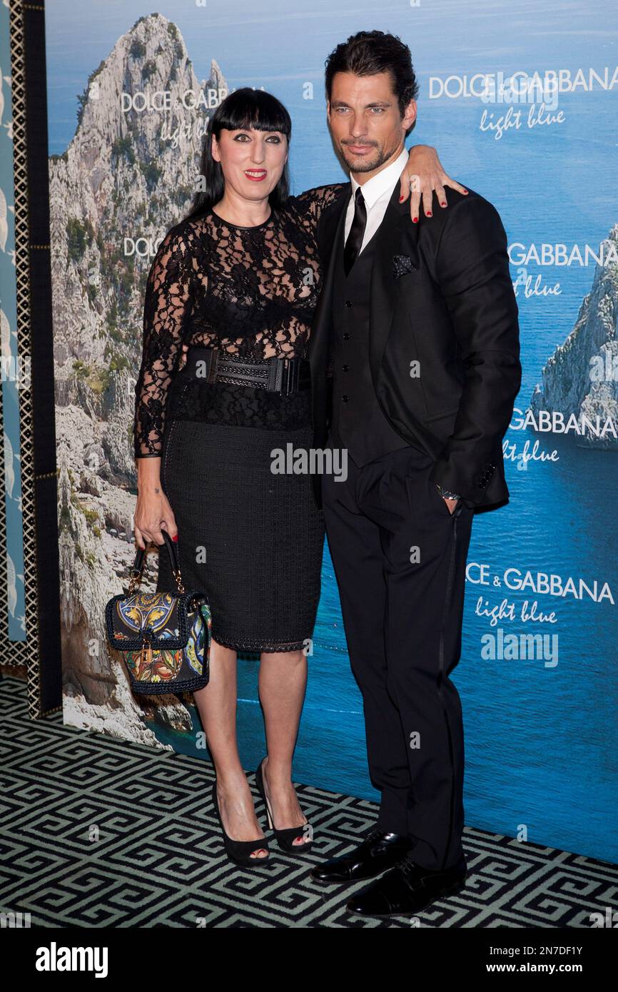 Spanish actress Rossy de Palma and British model David Gandy poses ...