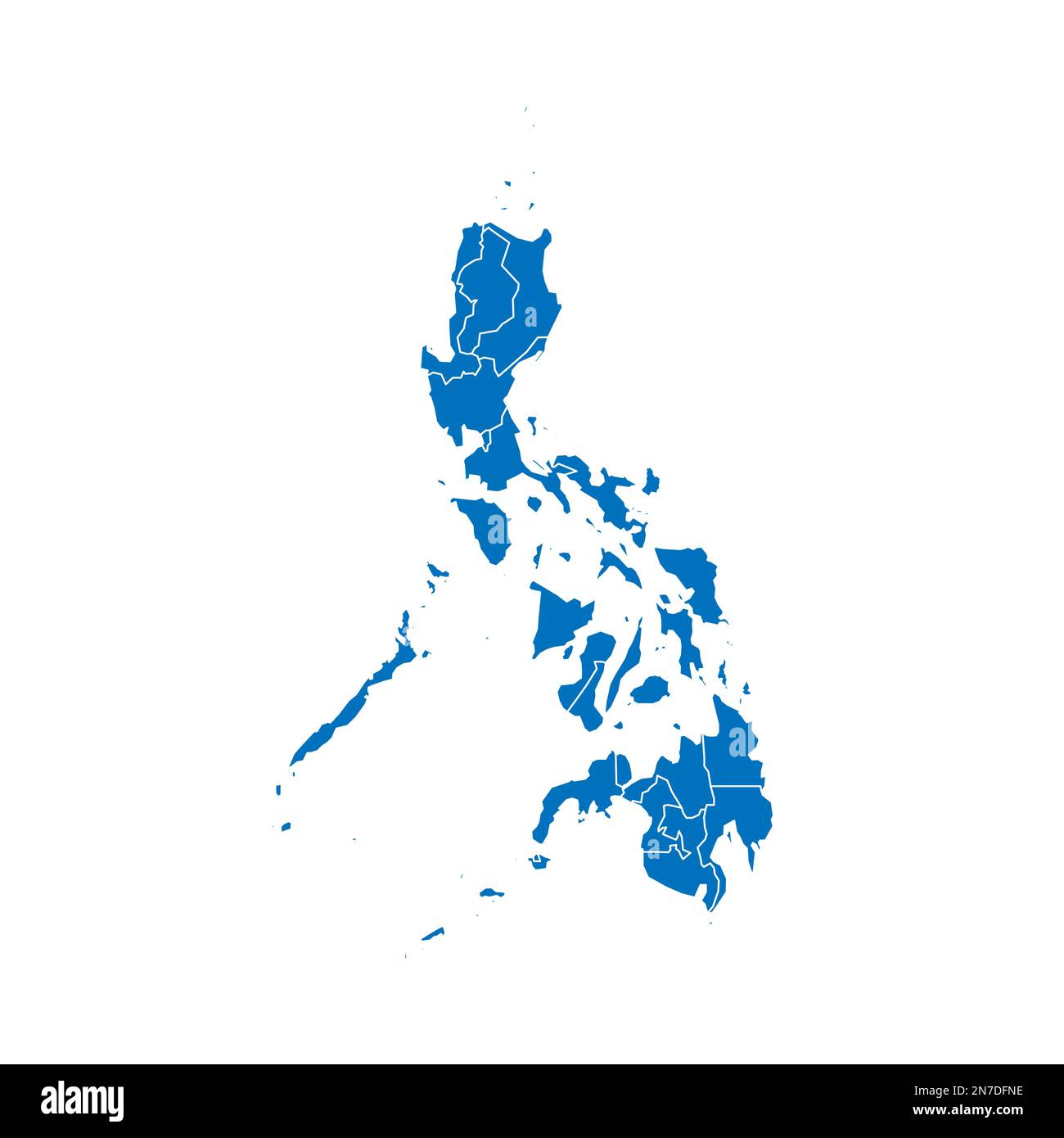 Philippines political map of administrative divisions - regions. Solid ...