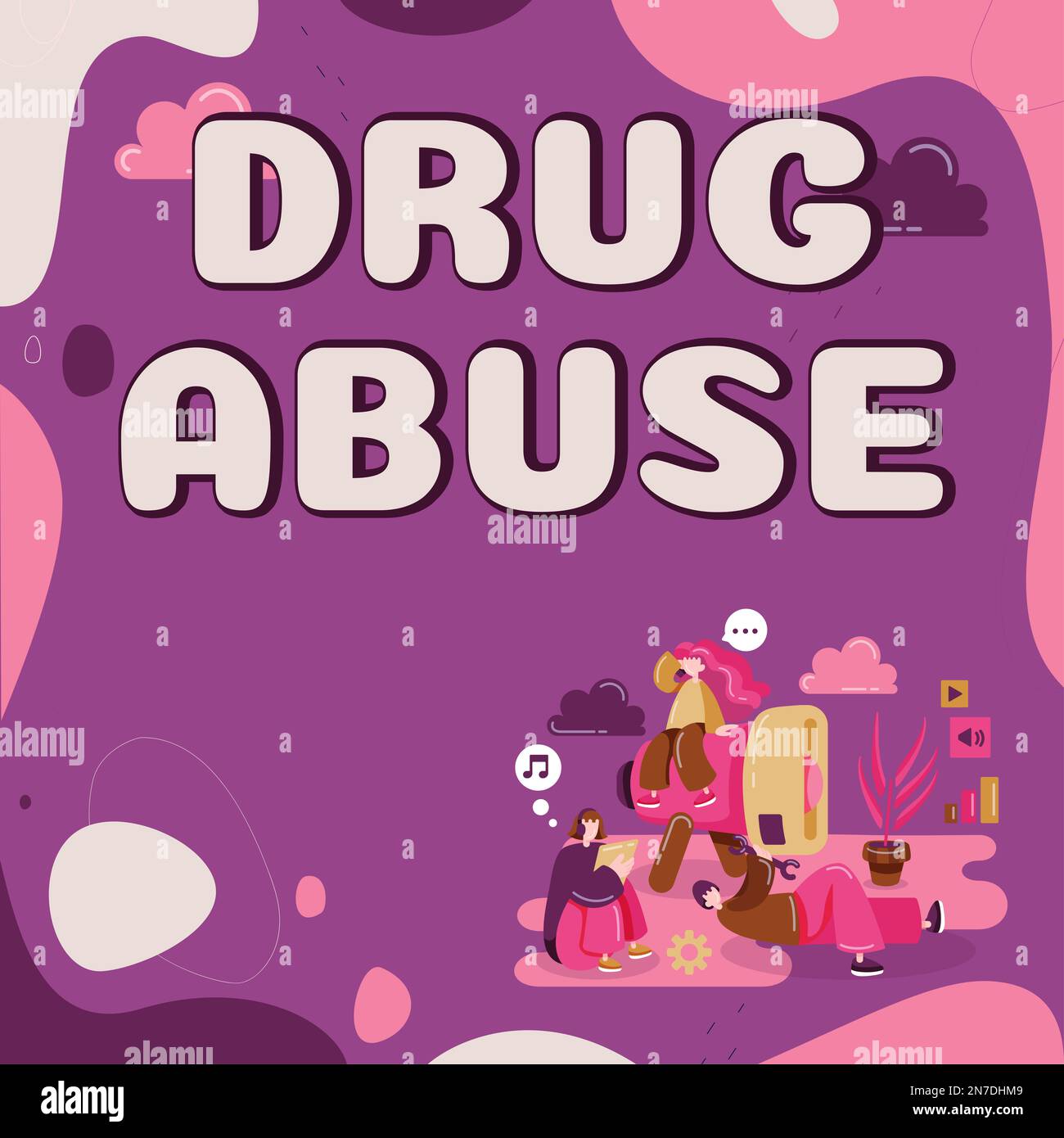 Inspiration showing sign Drug Abuse. Internet Concept Compulsive drug ...