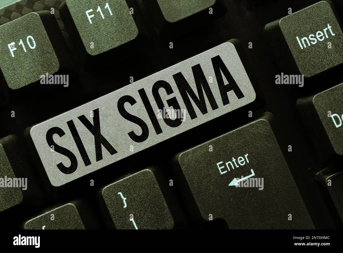 Conceptual display Six Sigma. Word for management techniques to improve ...