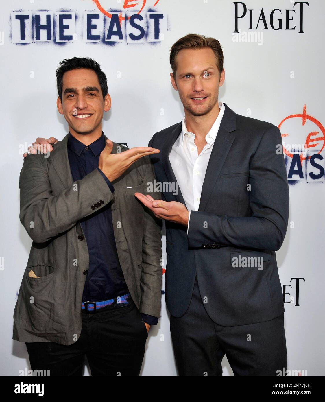 Zal Batmanglij, left, director of "The East," poses with cast member ...