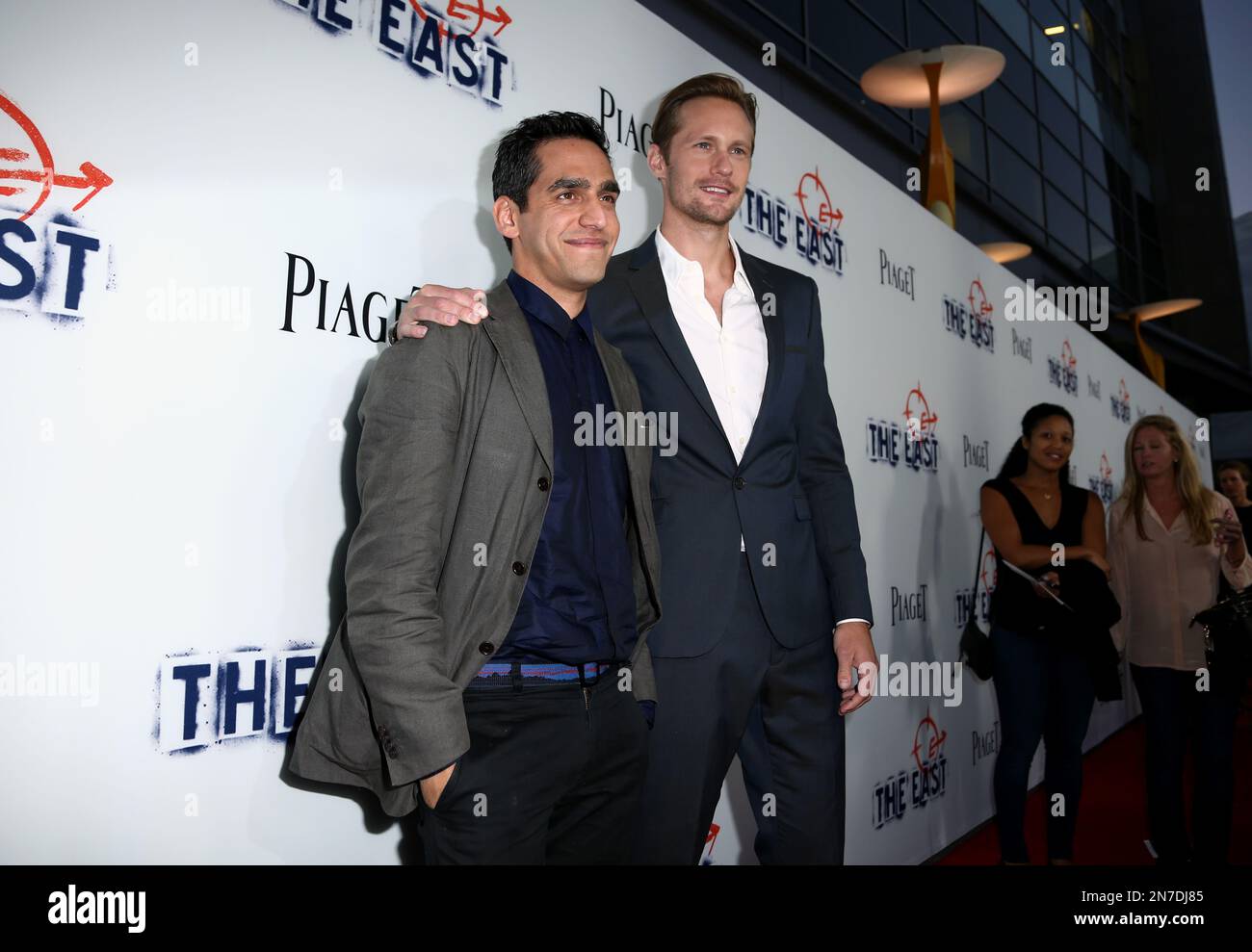 Zal Batmanglij, left, and Alexander Skarsgard arrive at the LA premiere ...