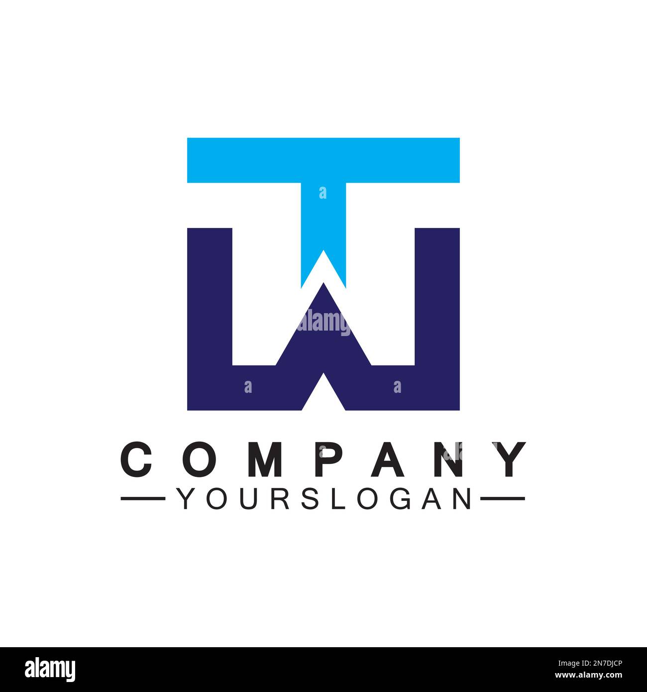 Initial letter wt logo or tw logo vector design template Stock Vector Image & Art - Alamy