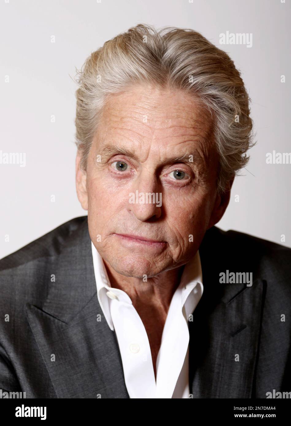 Actor Michael Douglas, from the HBO film "Behind the Candelabra", poses ...