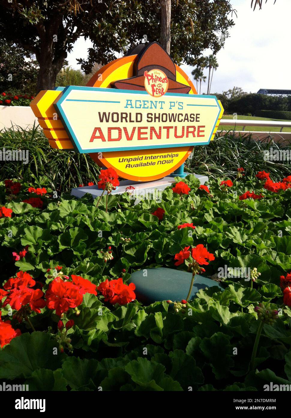 In this Feb. 13, 2013 photo, a sign encouraging Walt Disney World ...