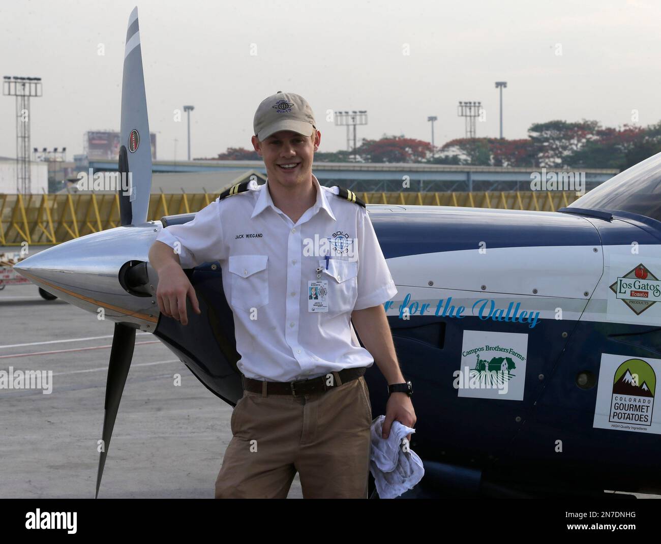 American Jack Wiegand, from Fresno, CA, poses next to his Mooney 20 ...