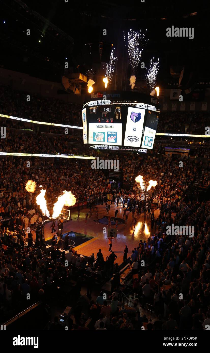 Pre-game ceremony begins before the first half in Game 4 of the Western ...