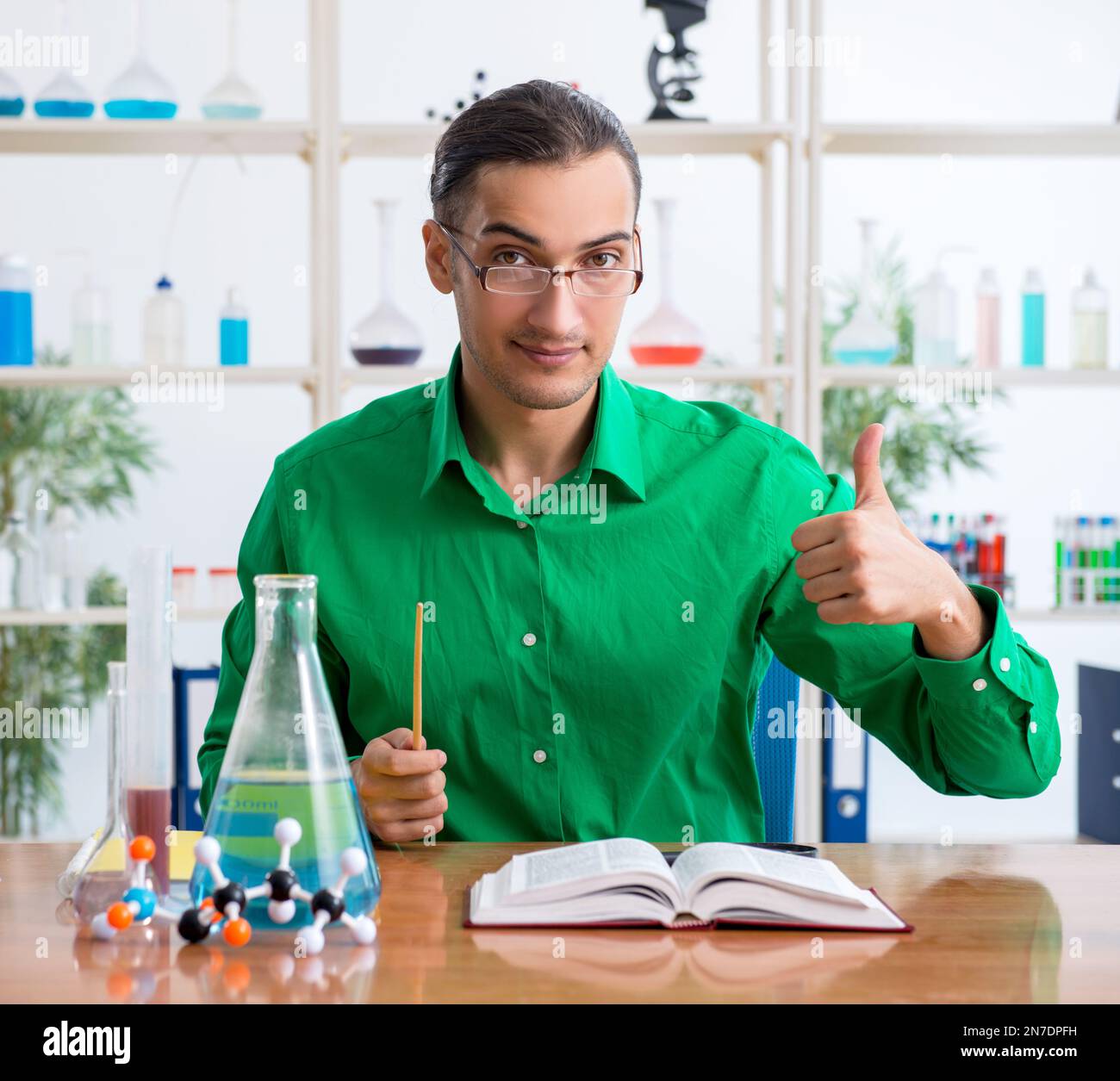 The chemistry student studying for exams Stock Photo - Alamy