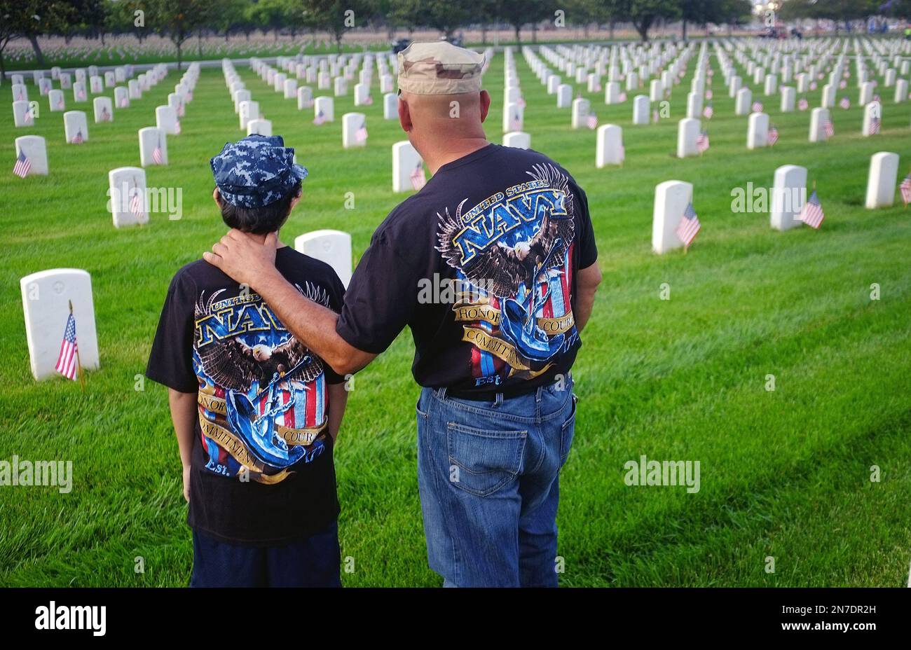 Carlos Cruz, right with his son Gabrielle, 11, from the Los Angeles ...