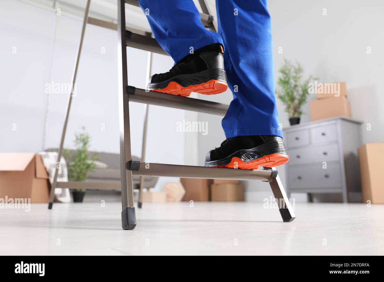 Step ladder accident hi-res stock photography and images - Alamy