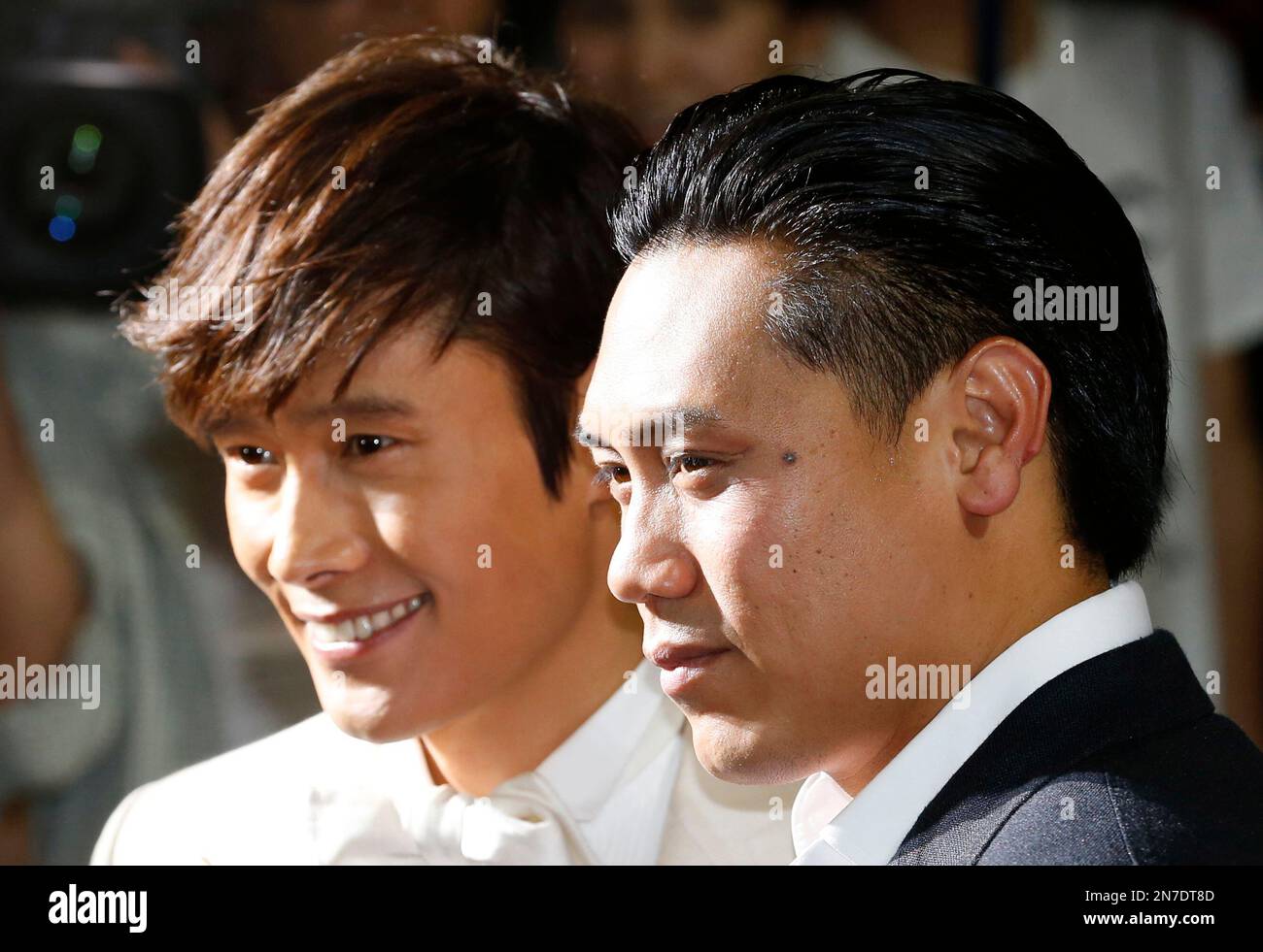 South Korean actor Lee Byung-hun, left, and director Jon M. Chu pose ...