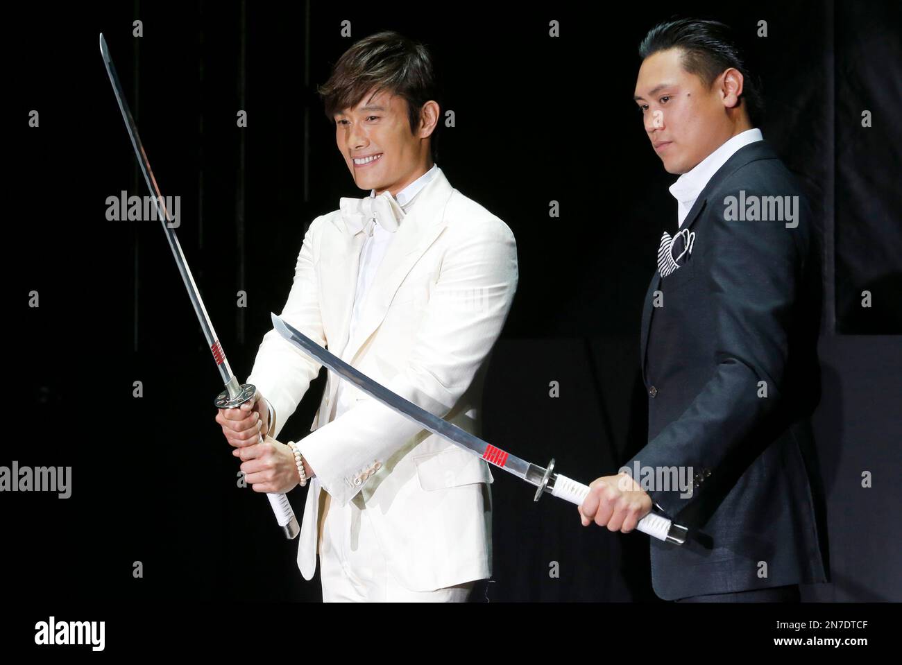 South Korean actor Lee Byung-hun, left, and director Jon M. Chu pose ...