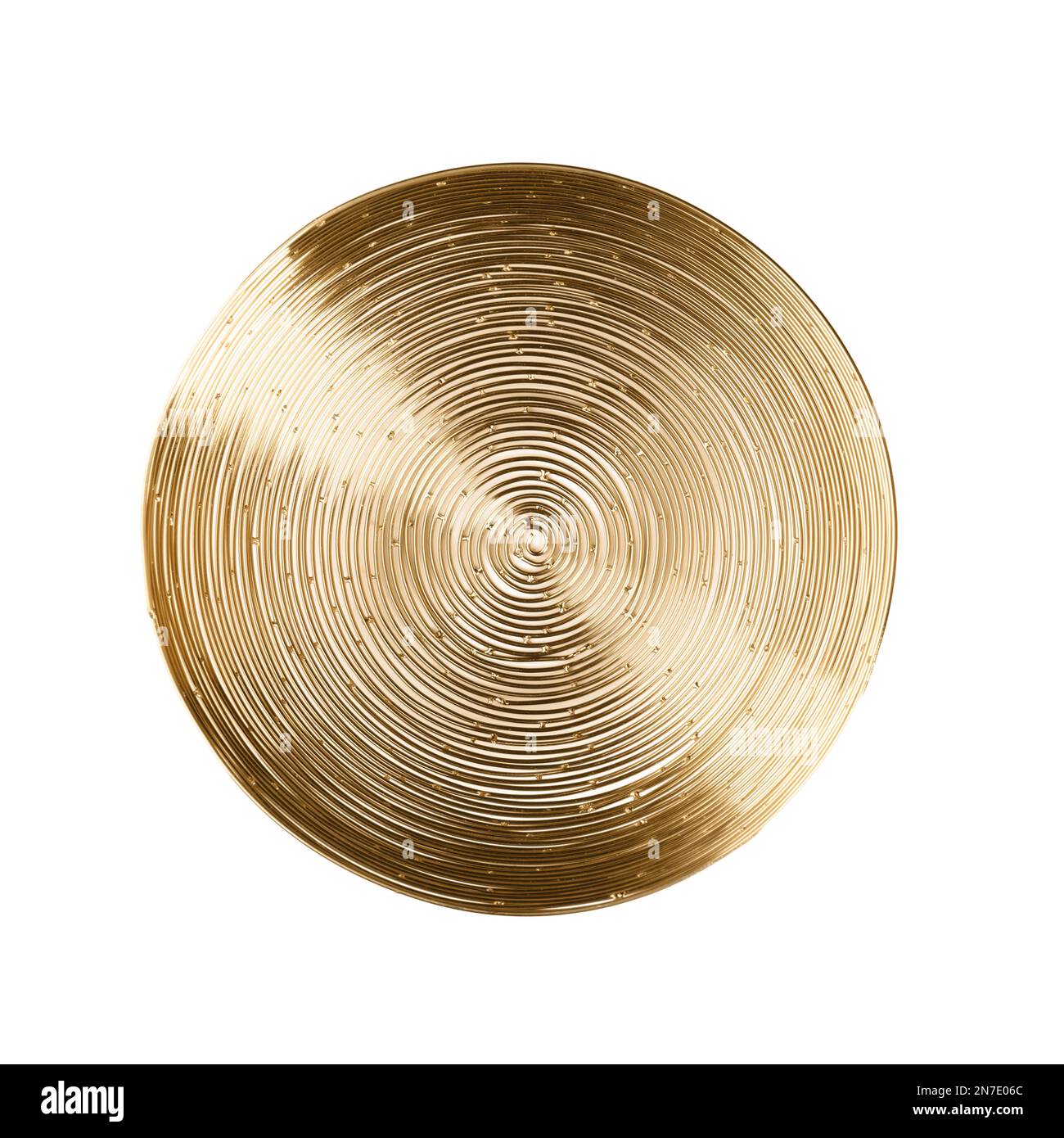 Shiny stylish metal bowl isolated on white, top view Stock Photo - Alamy