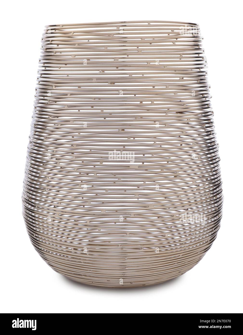 Elegant shiny golden vase isolated on white Stock Photo - Alamy