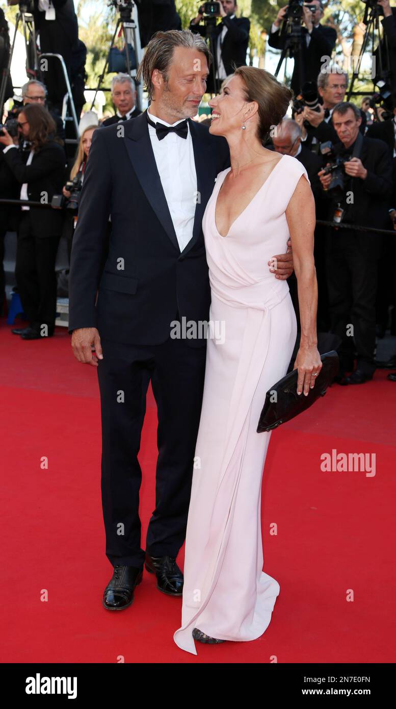 Actor Mads Mikkelsen and his wife Hanne Jacobsen arrive for the awards ...