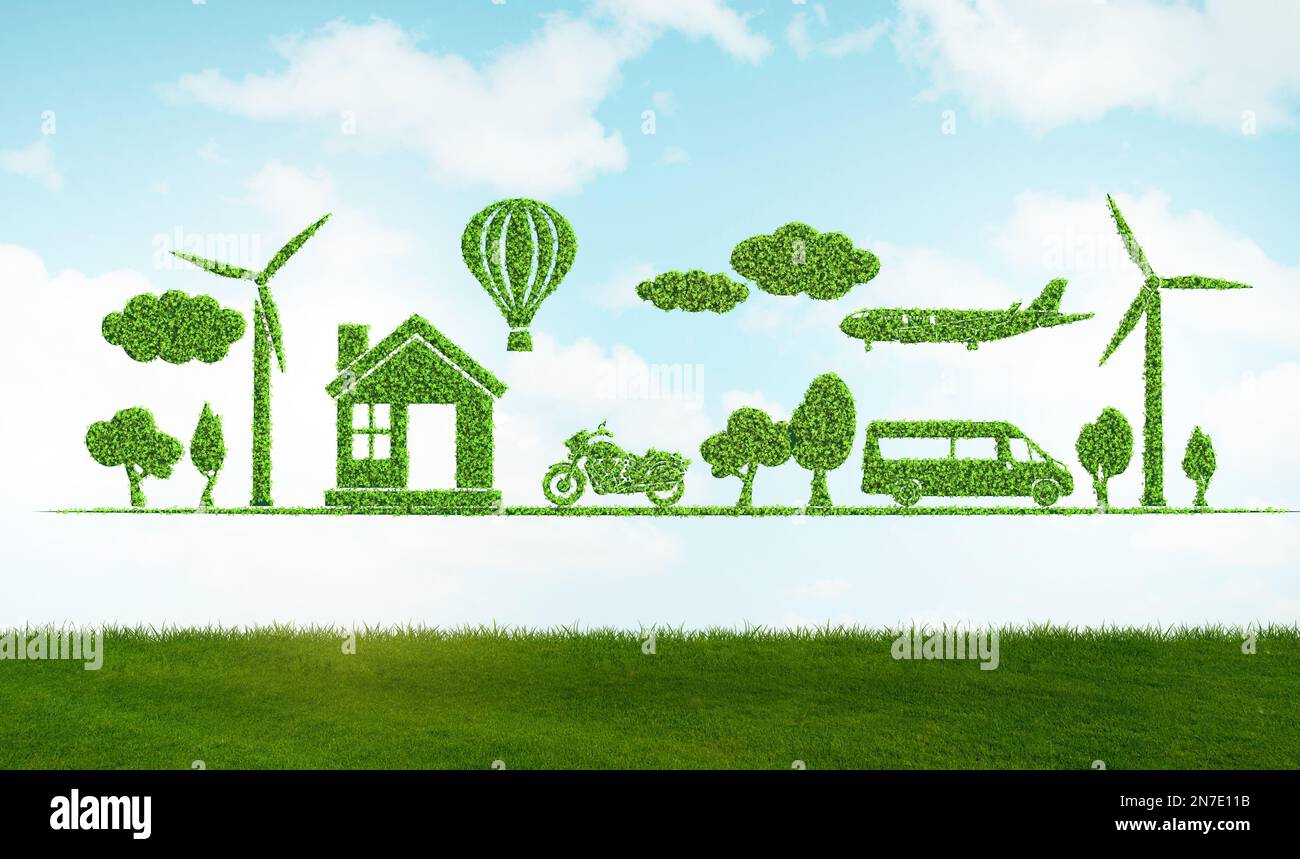 The clean energy and environment - 3d rendering Stock Photo - Alamy