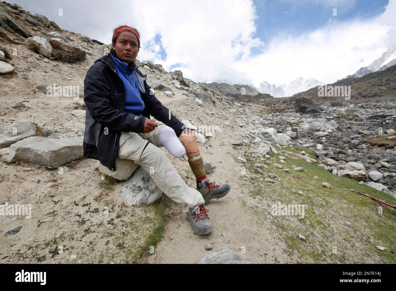 In this Saturday May 25, 2013 photo, Arunima Sinha who became India’s first amputee woman on May ...