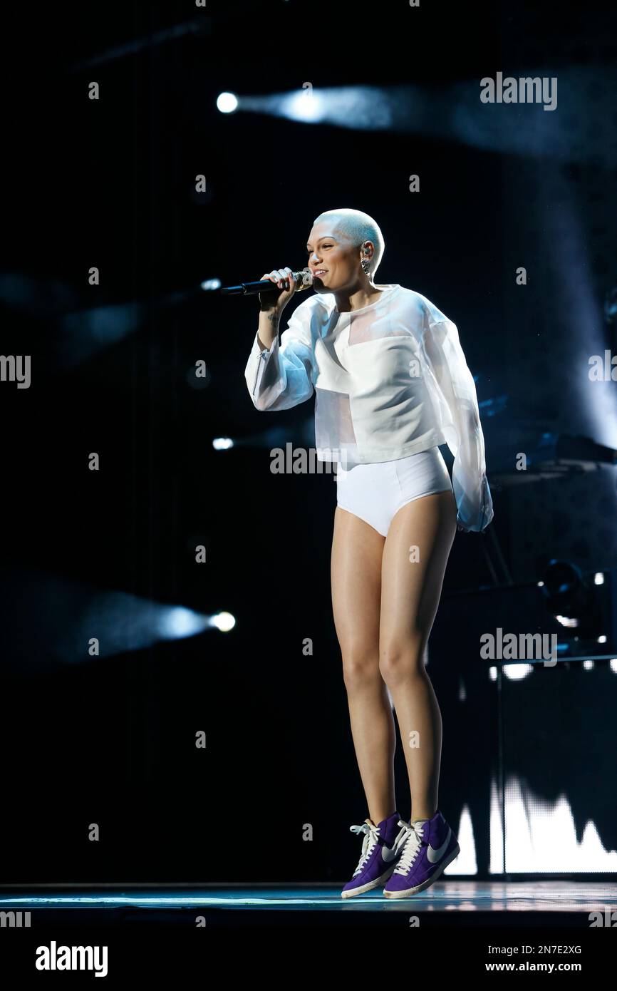 British singer Jessie J performs during a concert at Morocco's annual ...