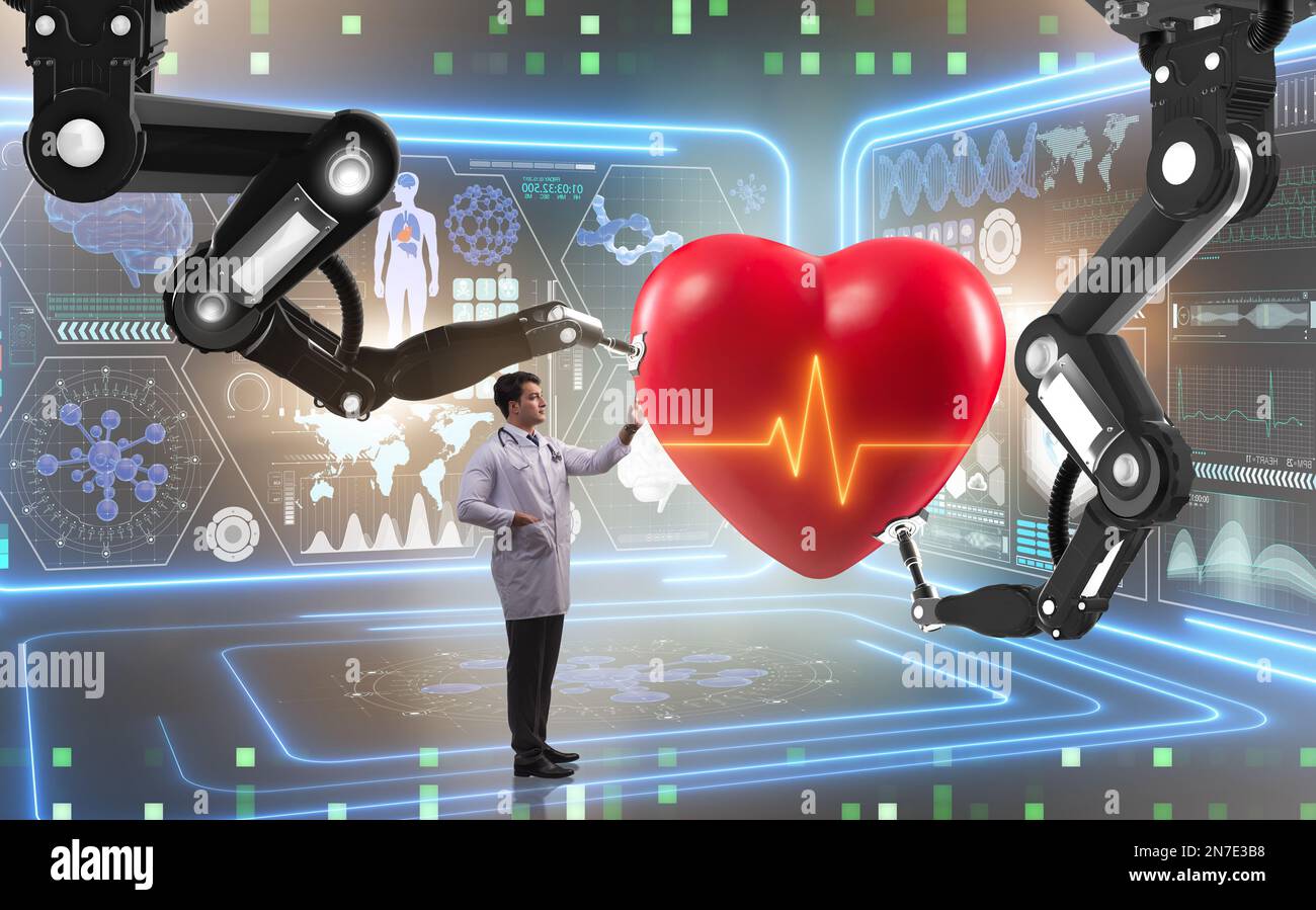 The heart surgery done by robotic arm Stock Photo - Alamy