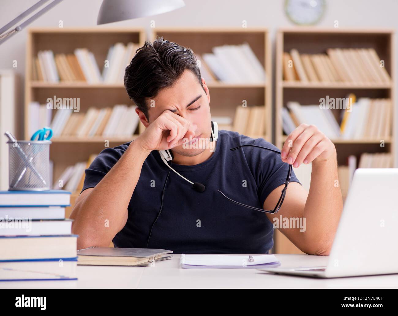 The young freelance worked working on computer Stock Photo - Alamy
