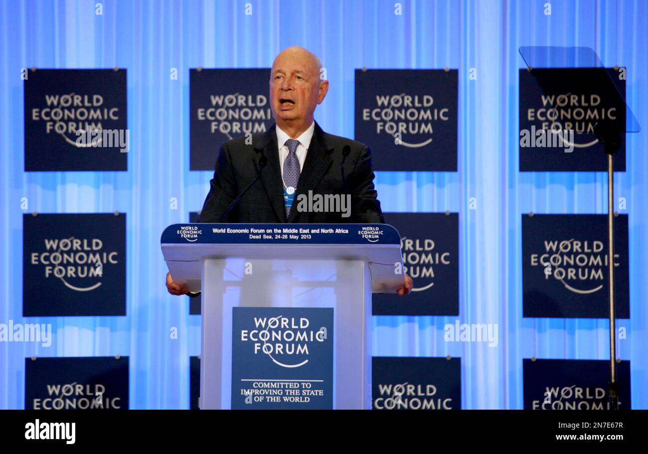 Professor Klaus Schwab addresses the World Economic Forum, at the King ...