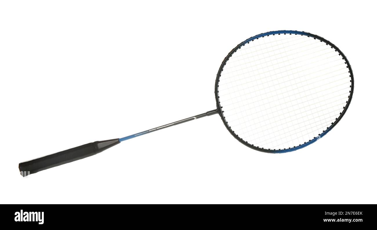 Badminton racket isolated on white. Sport equipment Stock Photo - Alamy
