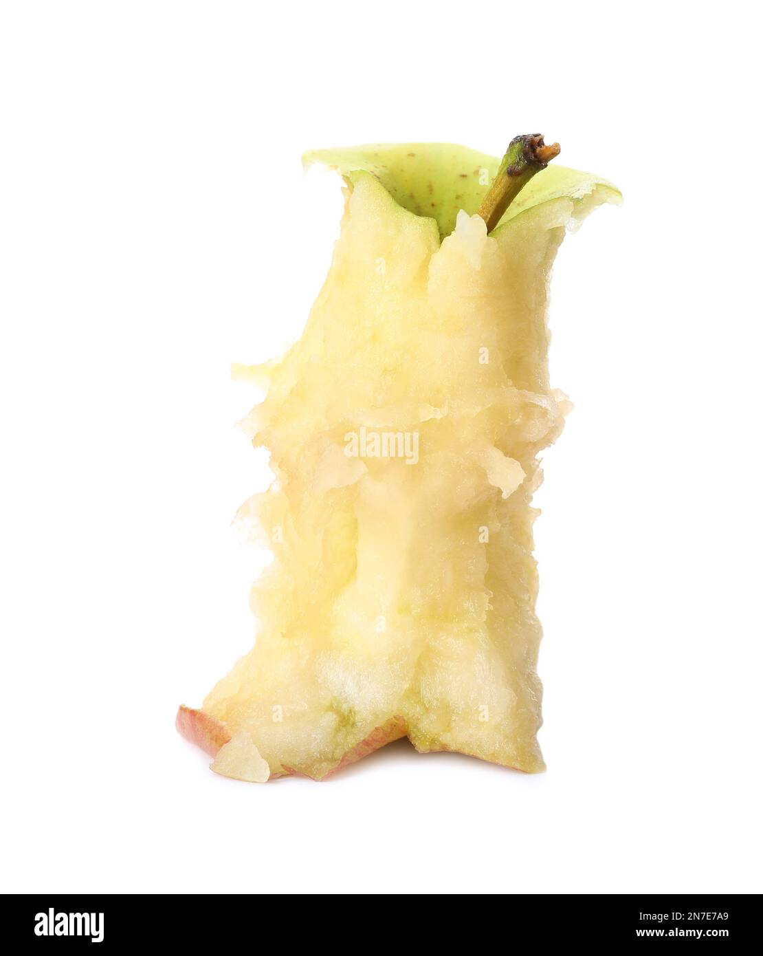 Apple core on white background. Composting of organic waste Stock Photo ...
