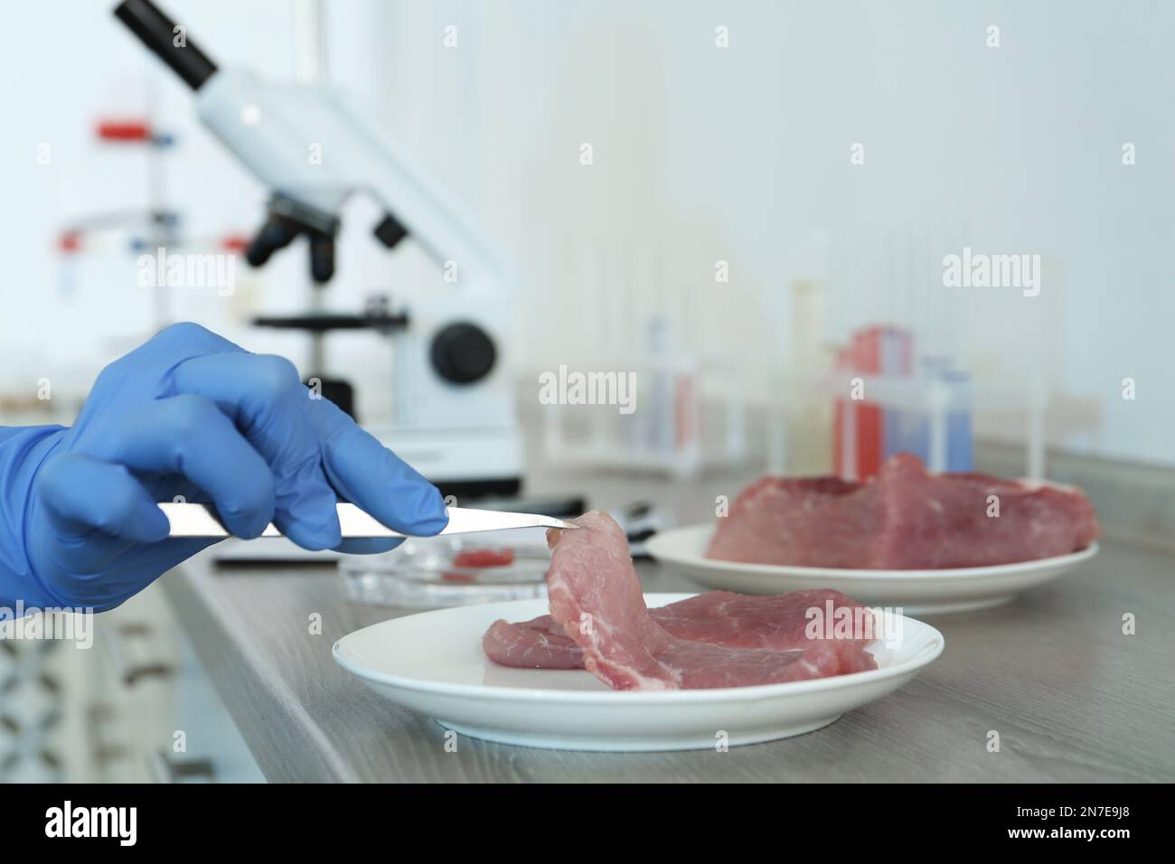 Inspecting meat hi-res stock photography and images - Alamy
