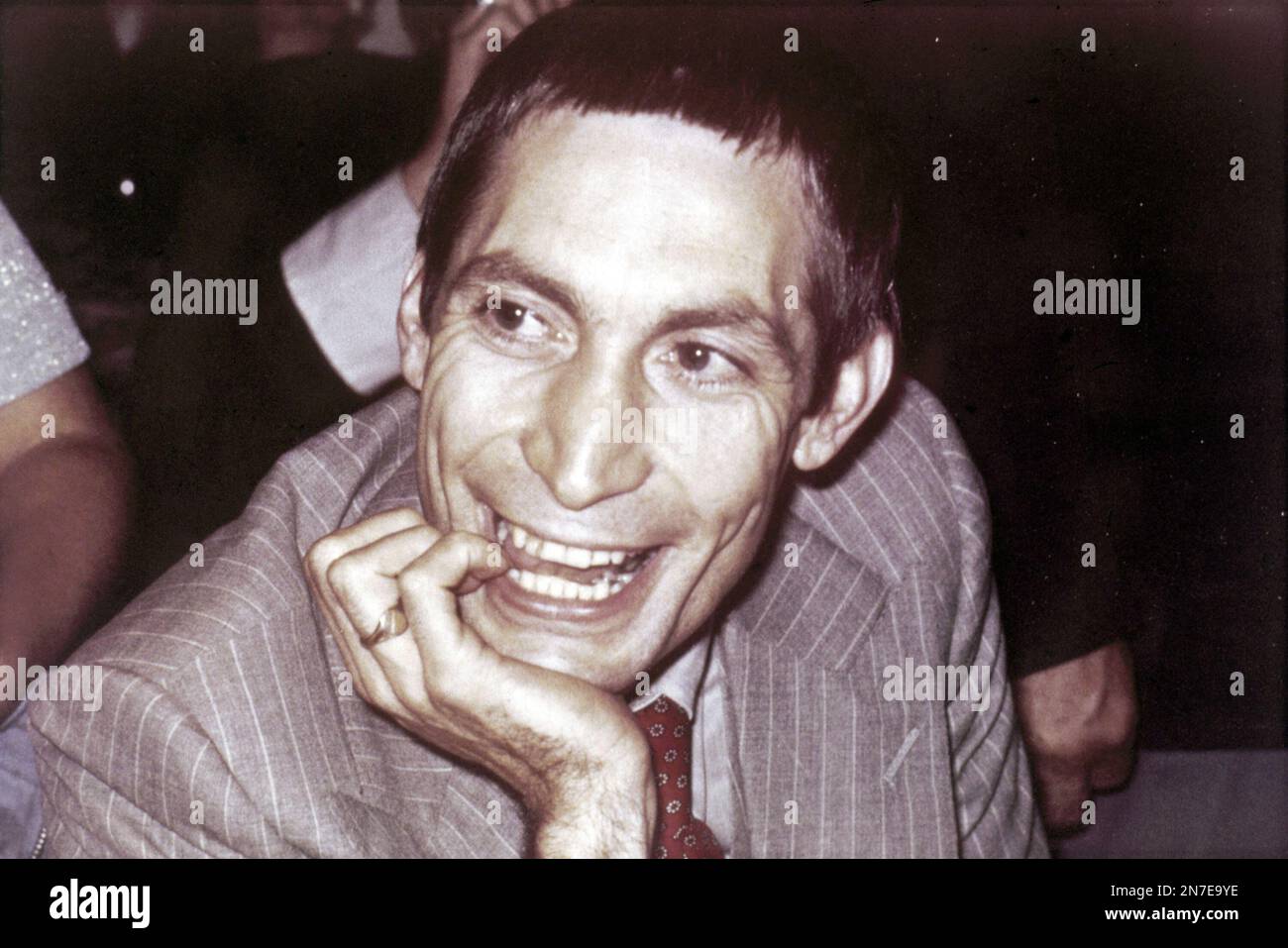 Charlie Watts from the music group the Rolling Stones shown in 1977 ...