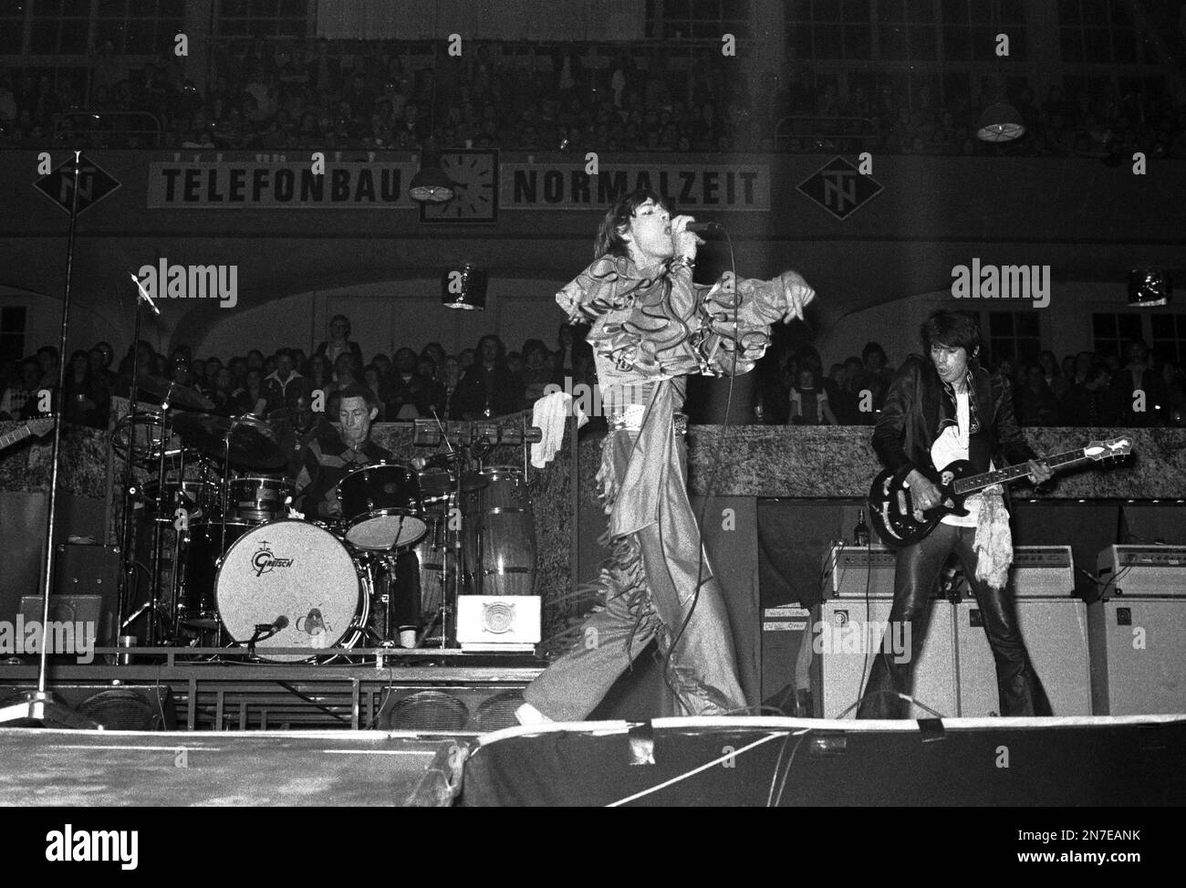 The Rolling Stones performing in Frankfurt, Germany on April 28, 1976 ...