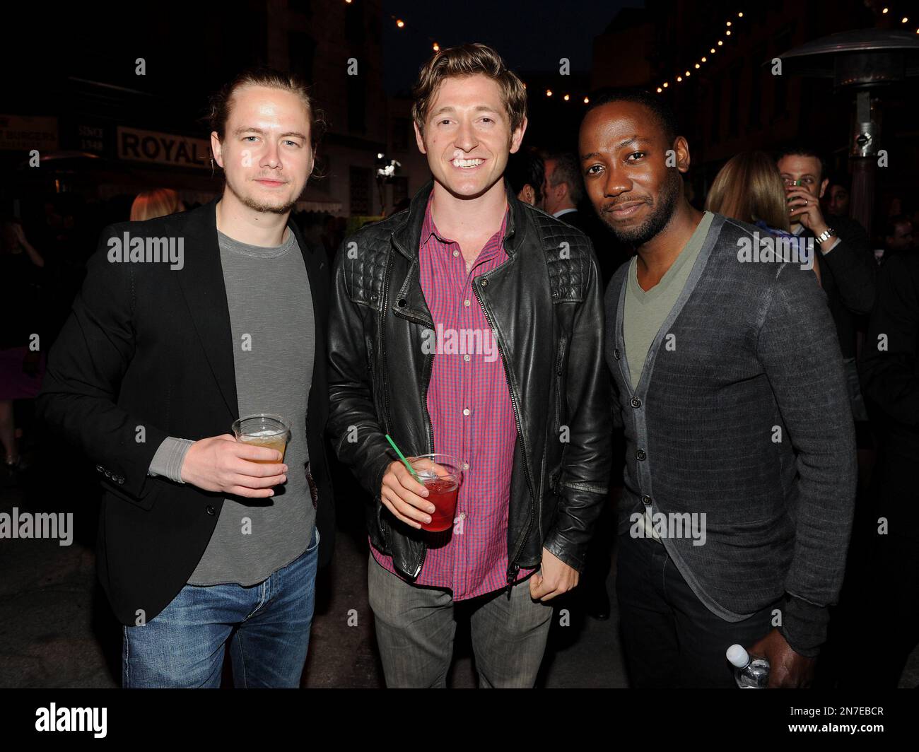 (L-R) Christoph Sanders, Lucas Neff and Lamorne Morris attend the ...
