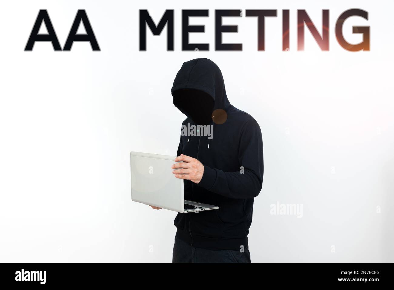 Text showing inspiration Aa Meeting. Word Written on gathering of ...