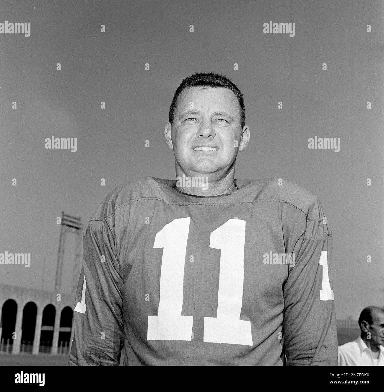 Norman Van Brocklin, quarterback of the Philadelphia Eagles, is ...