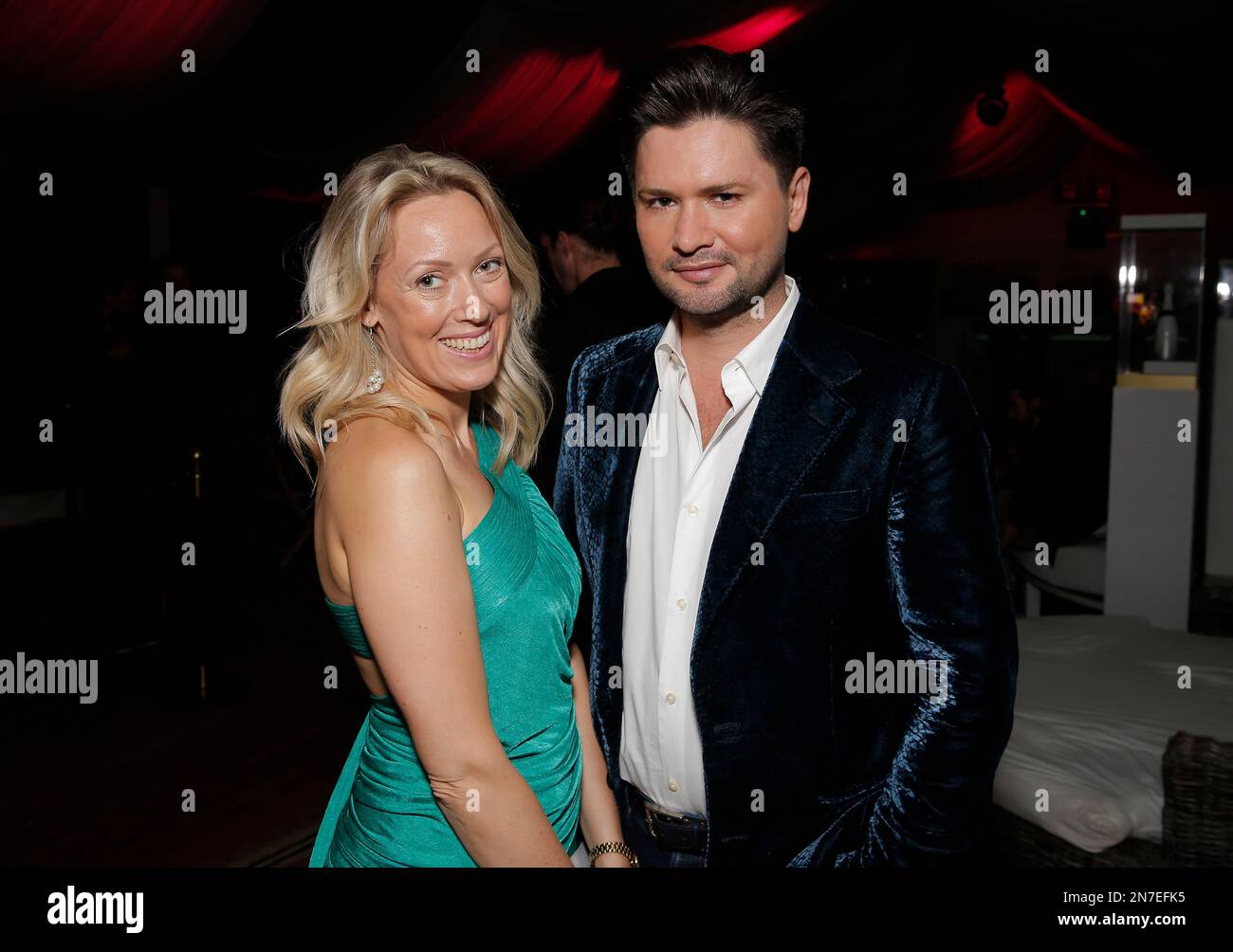 Hannah Wright, left, and J.R. Savat pose during the LOVA World Images ...