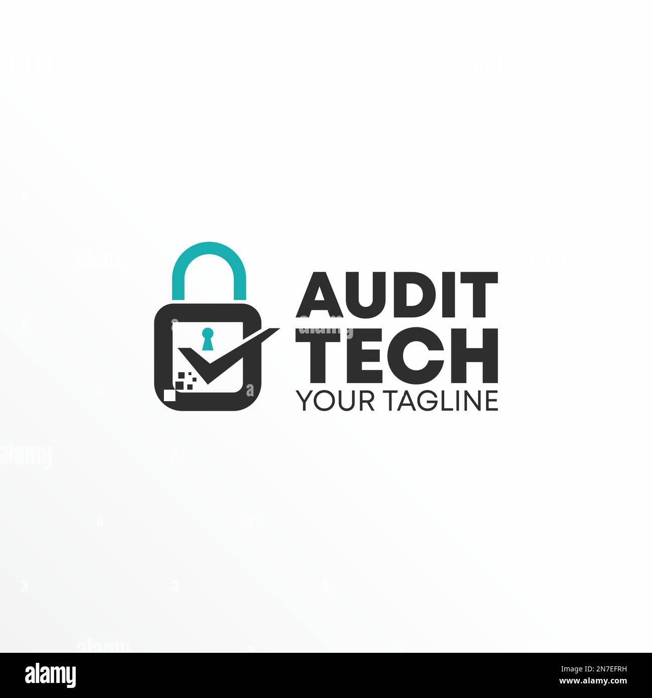 Simple and unique Padlock and Checklist image graphic icon logo design ...