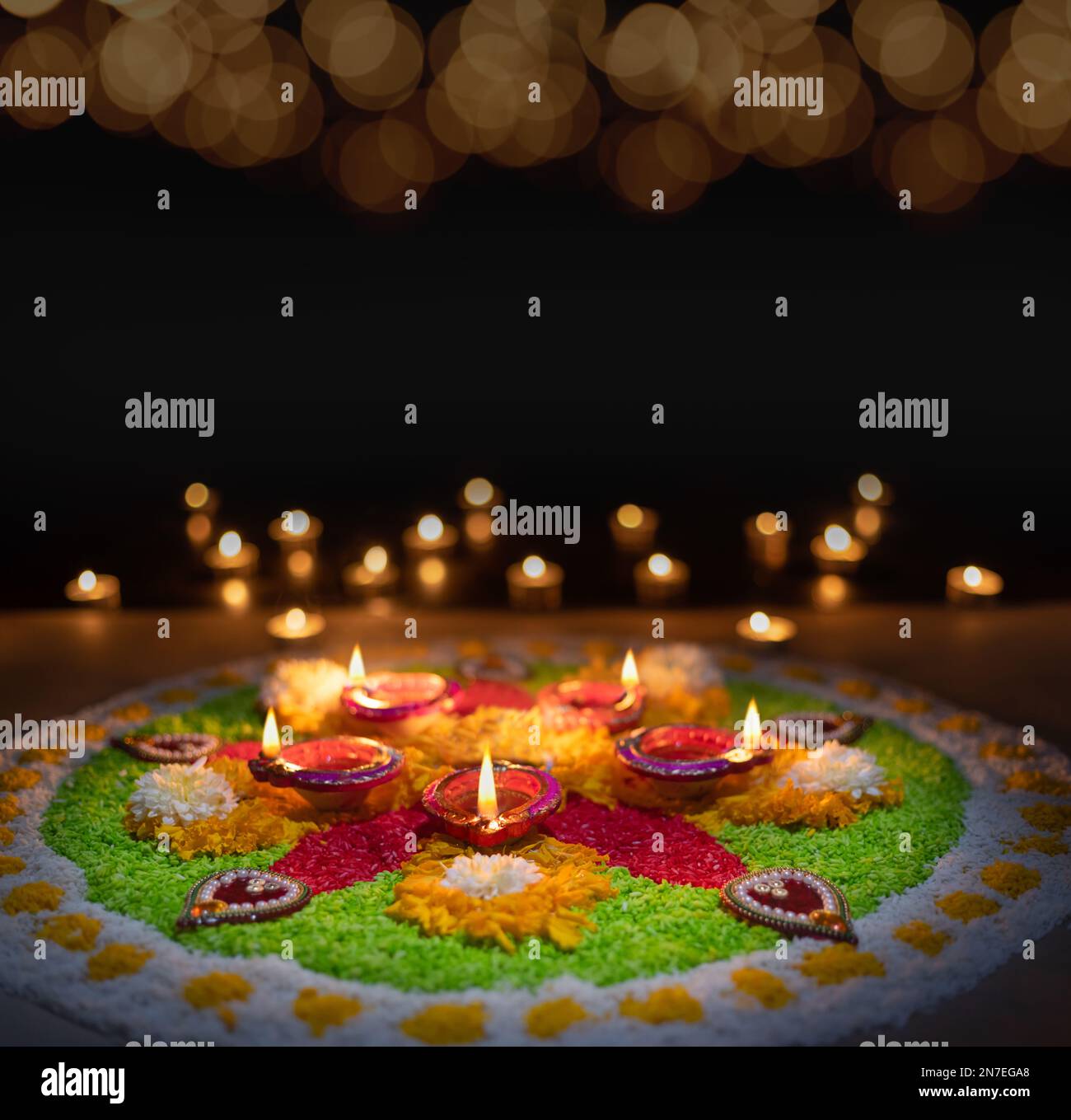 Clay diya lamps lit during diwali celebration, Diwali, or Dipawali, is ...