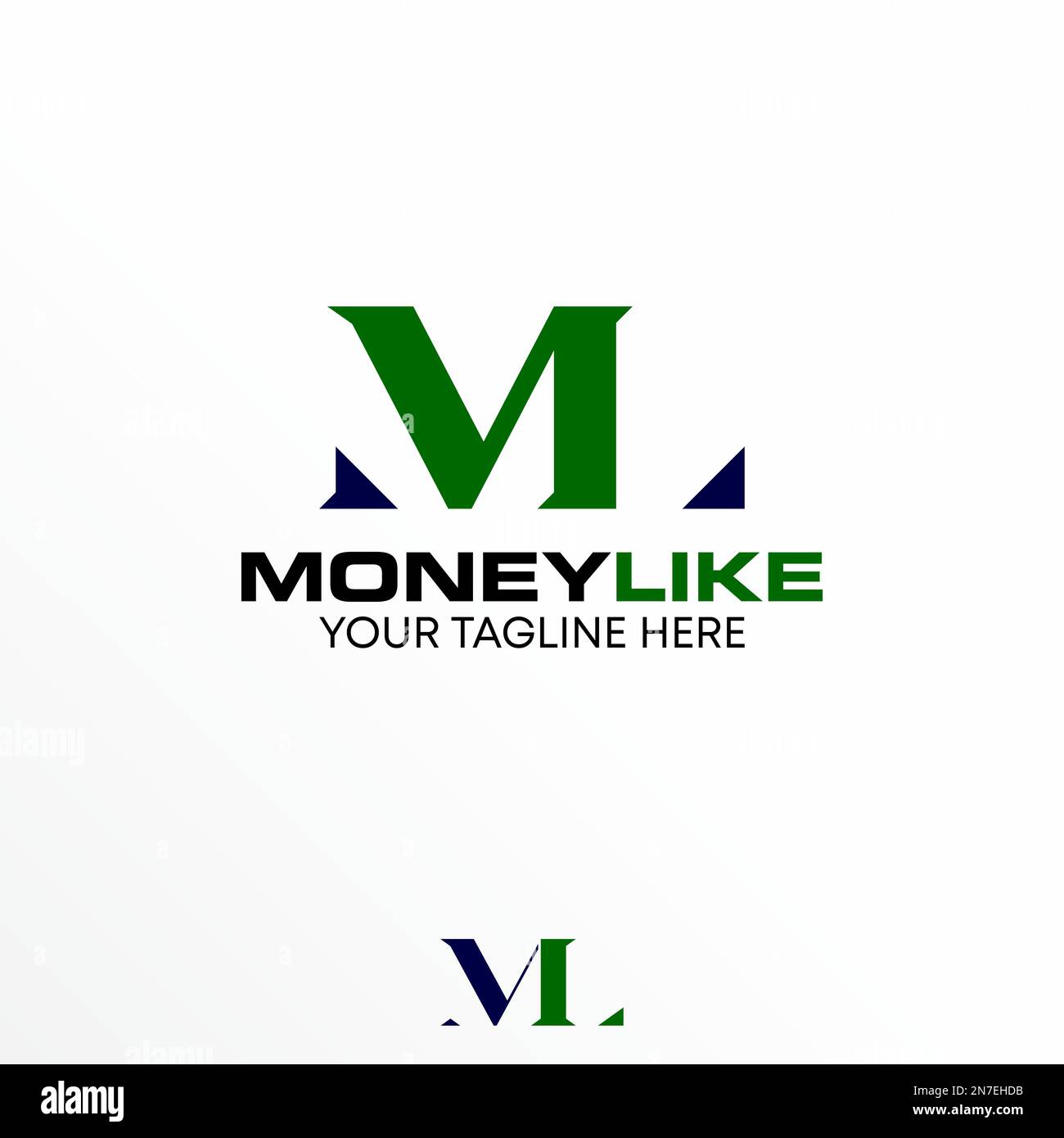 Letter or word ML cutting serif font image graphic icon logo design ...