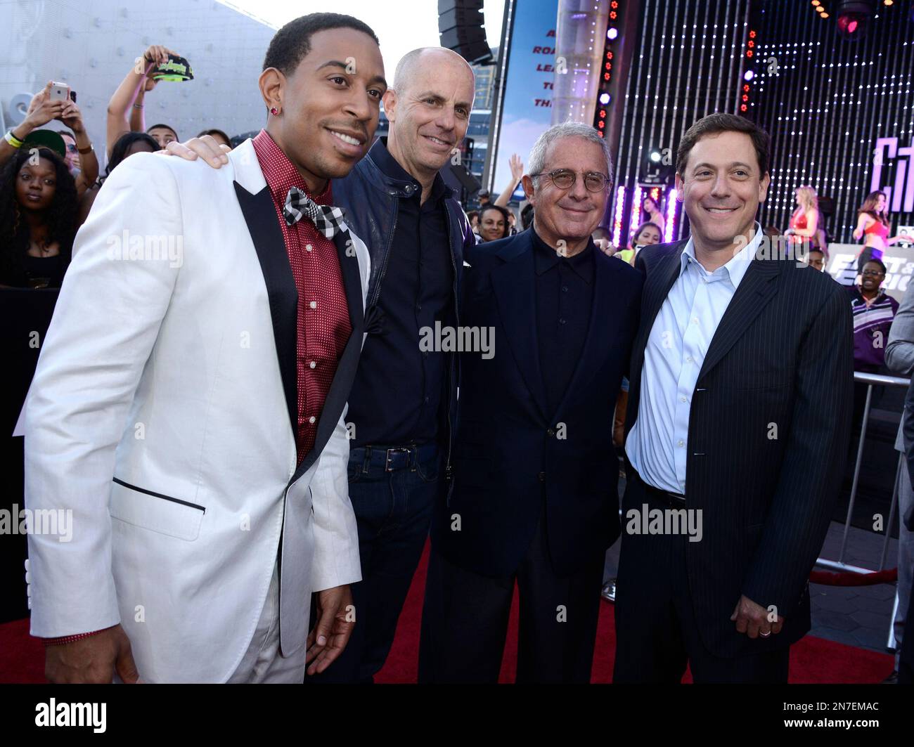 Rapper Ludacris, left, producer Neil Moritz, left, Universal Studios ...