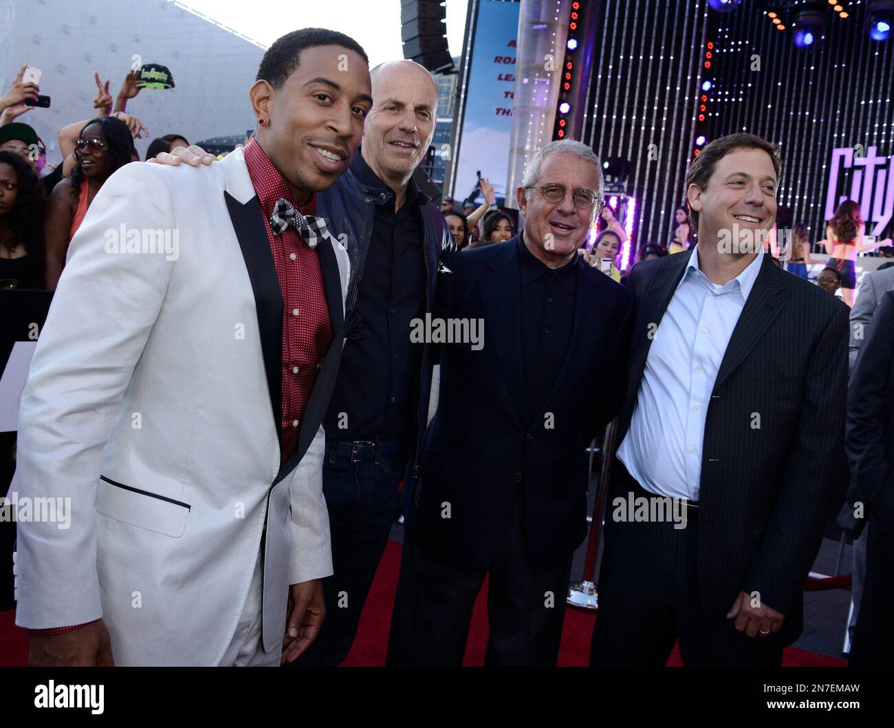 Rapper Ludacris, left, producer Neil Moritz, left, Universal Studios ...
