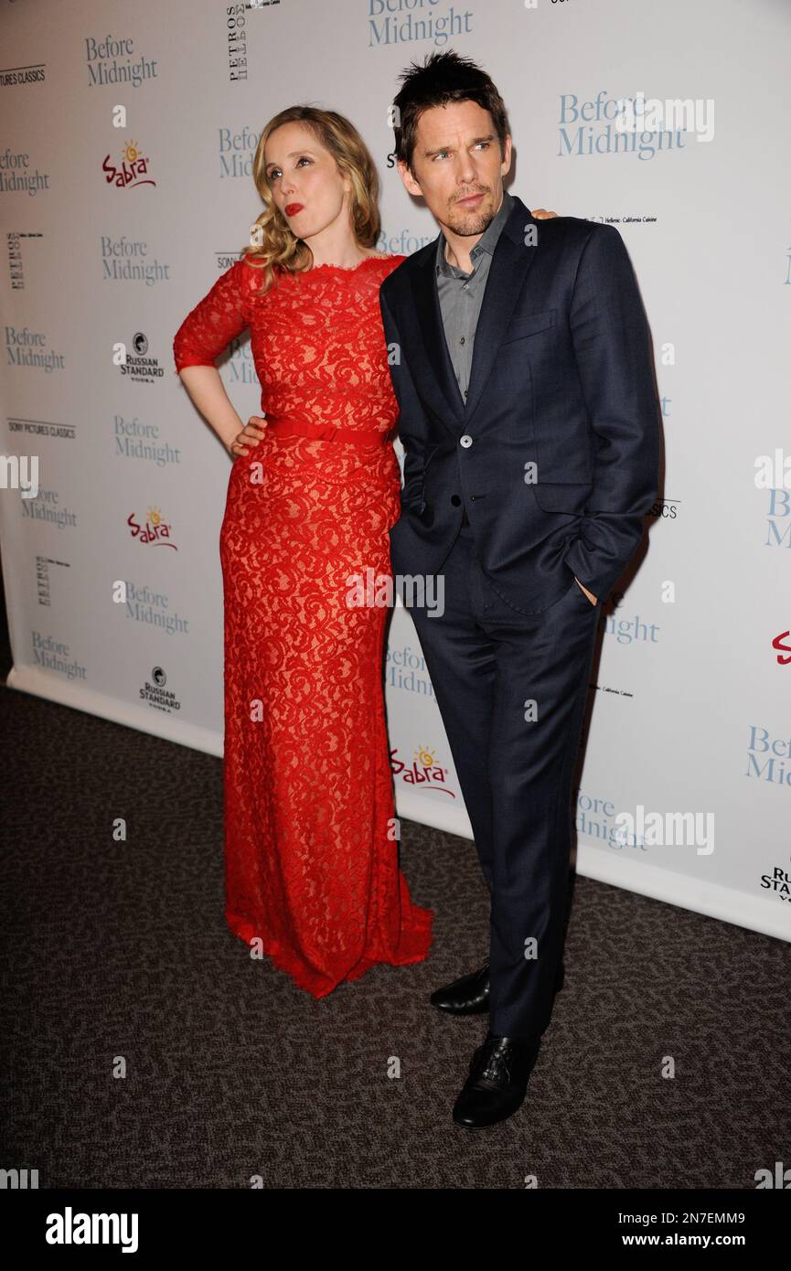 Ethan Hawke, left, and Julie Delpy arrive at the LA premiere of "Before ...