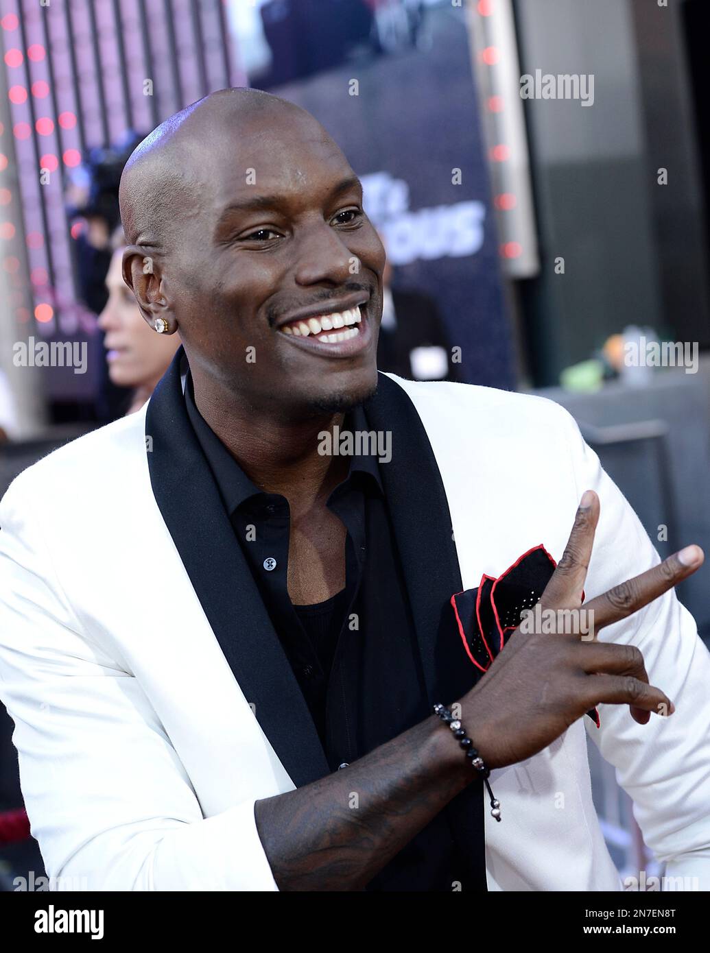 Actor and singer Tyrese Gibson arrives at the LA Premiere of the "Fast ...